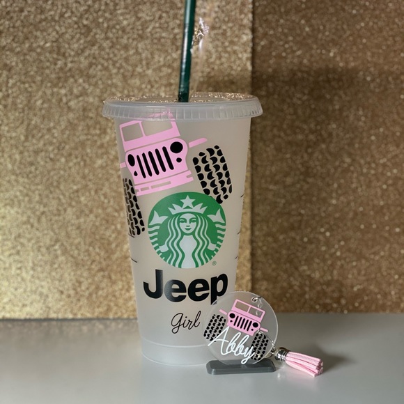 Dining | Jeep Girl Starbucks Cup And Keychain | Poshmark